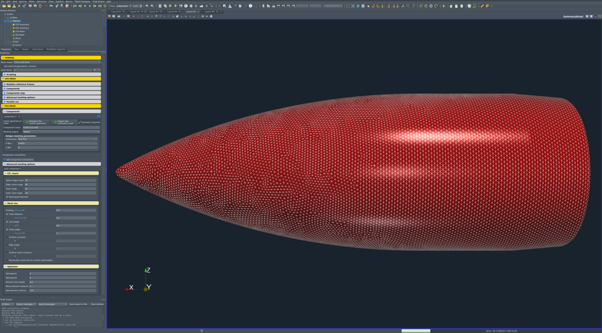 bullet 223Rem aerodynamics – CFD SUPPORT
